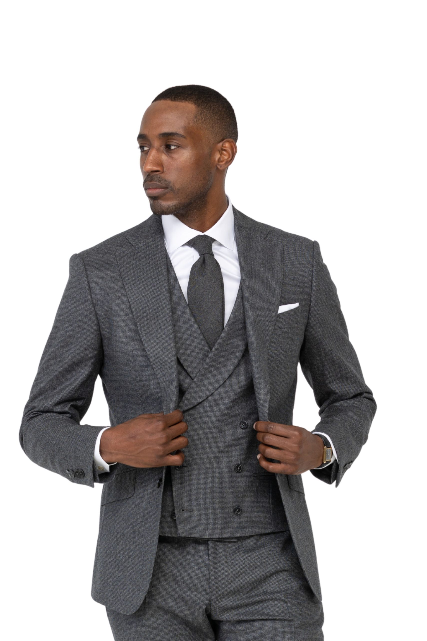 Grey flannel 3 pieces suit - Blandin & Delloye